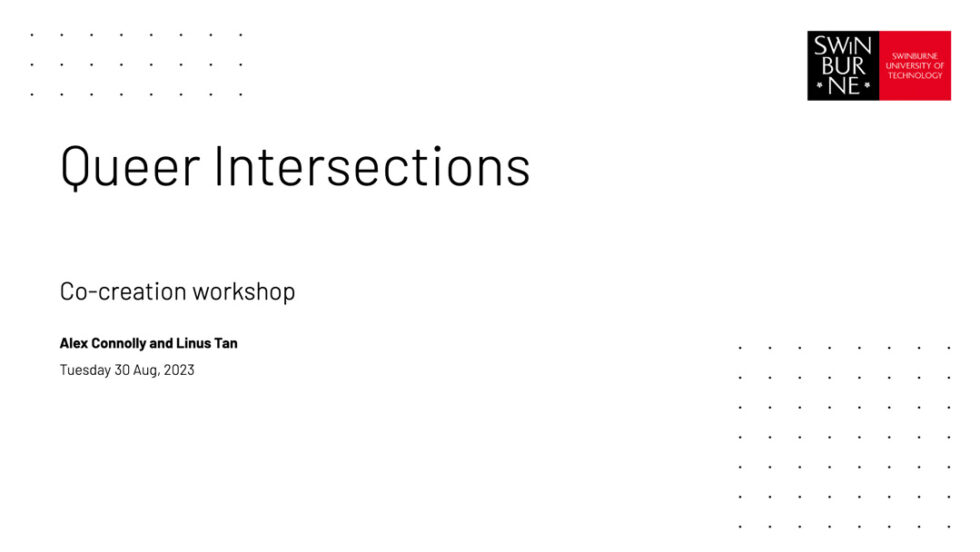 Queer Intersection co-creation workshop | Linus Tan